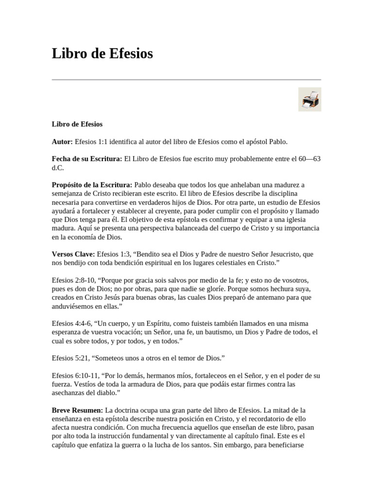 Libro de Efesios | PDF