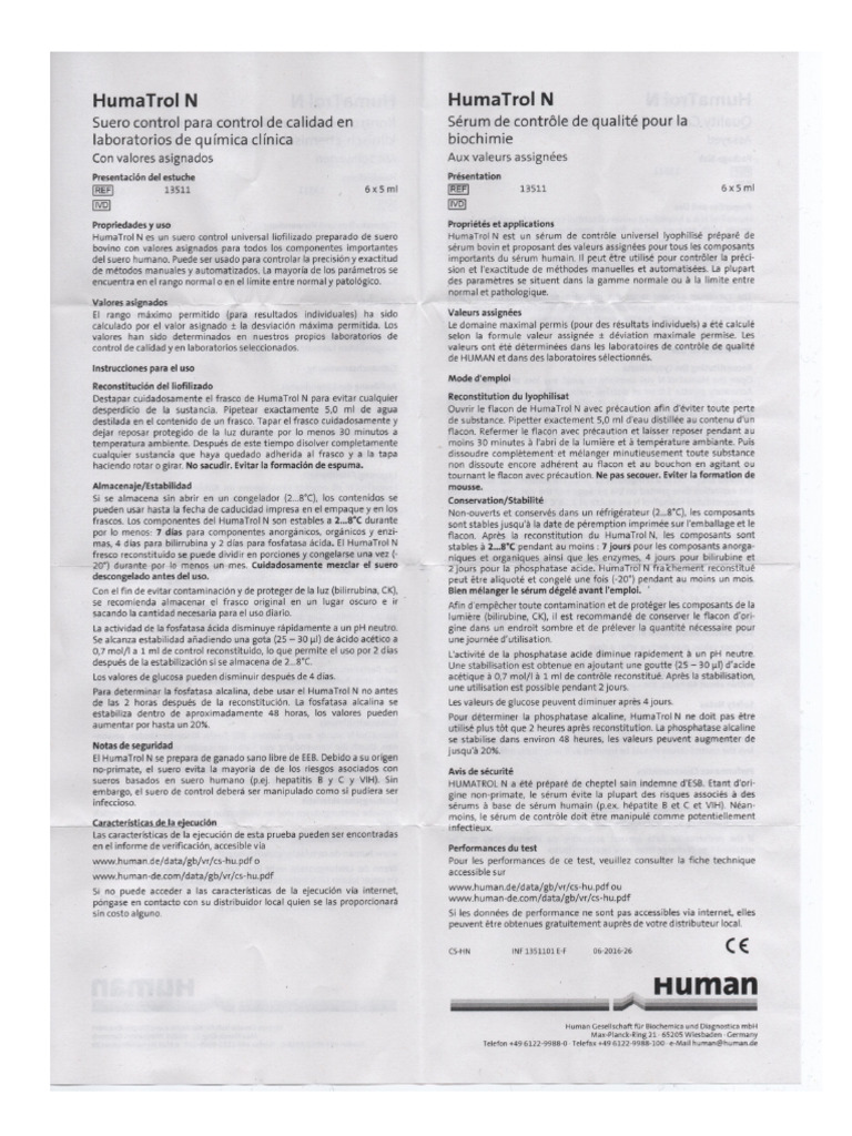 Inserto Suero Control 2022 | PDF