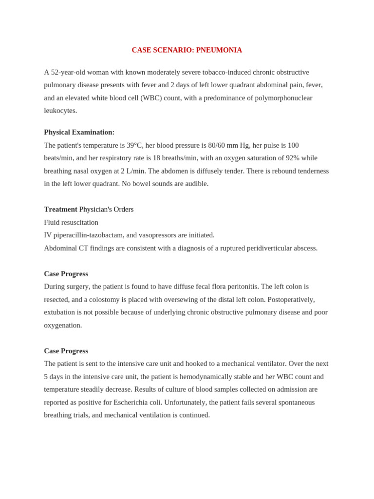 4F Case Scenario Vap | PDF