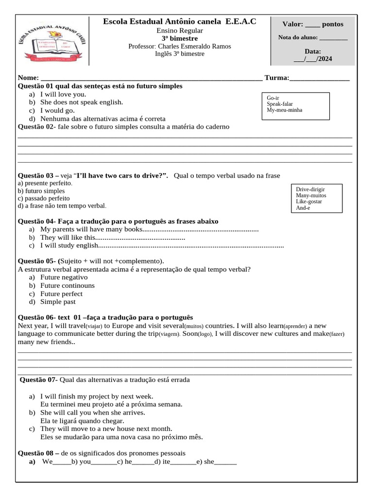 Futuro Simples | PDF