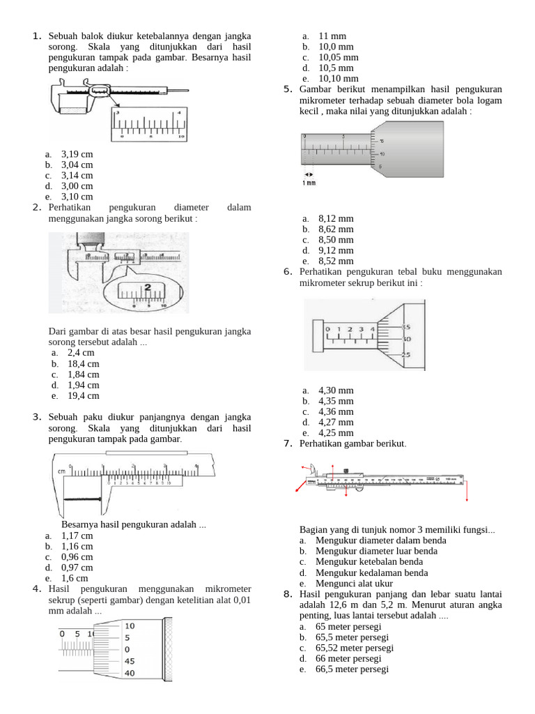 Persiapan Pts Fisika Kelas 10 | PDF