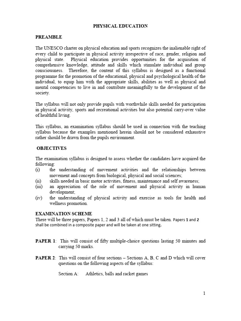 Physical Education | PDF