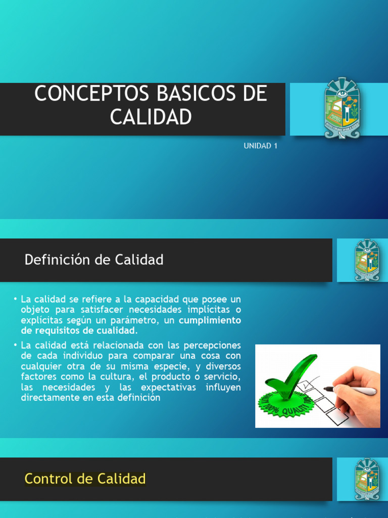 Conceptos Basicos de Calidad | PDF