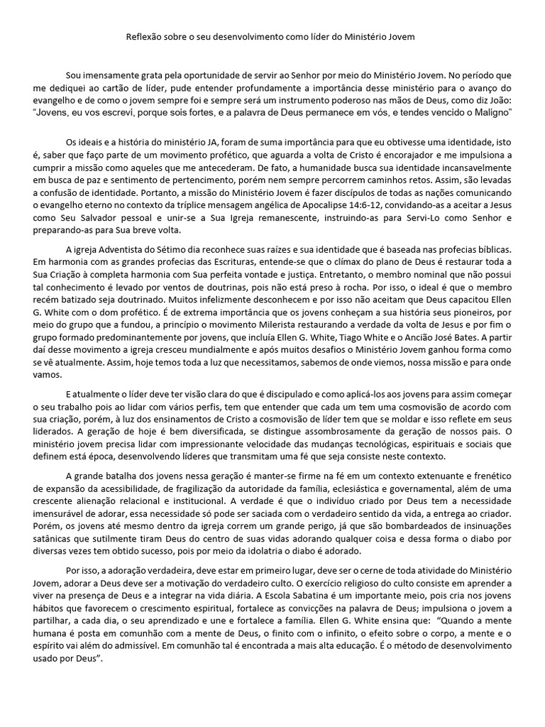 Reflexão Final | PDF
