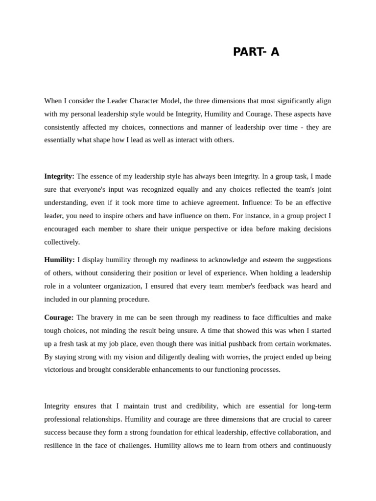 Leadership Reflection | PDF Leadership Reflection | PDF