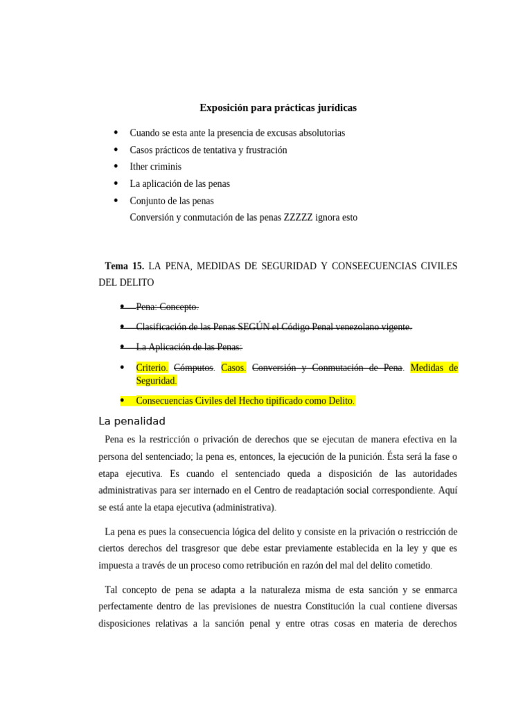 Exposición para Prácticas Jurídicas | PDF