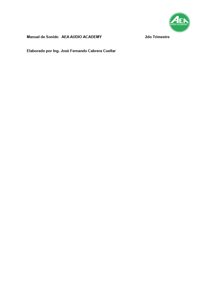 Manual AEA 2do Trimestre | PDF