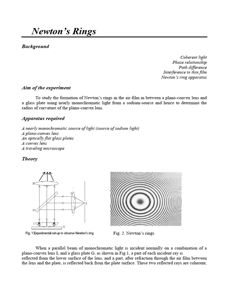 Exp4_ Newtons Ring | PDF