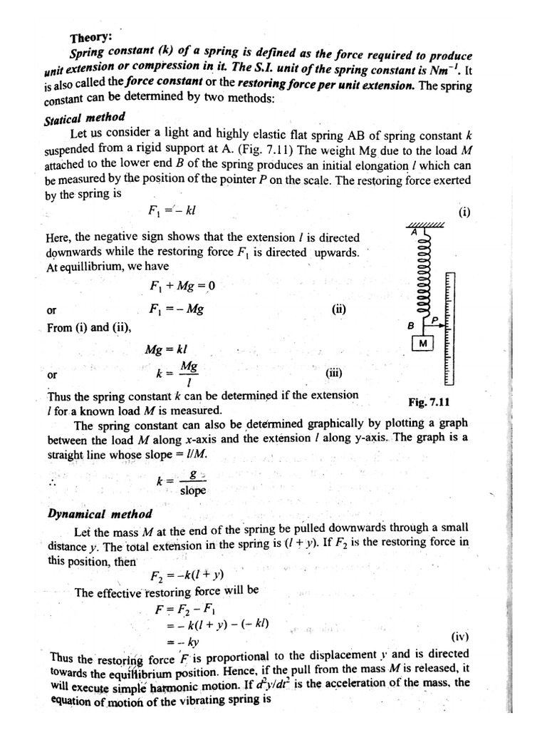 Exp1 - Spring Constant | PDF