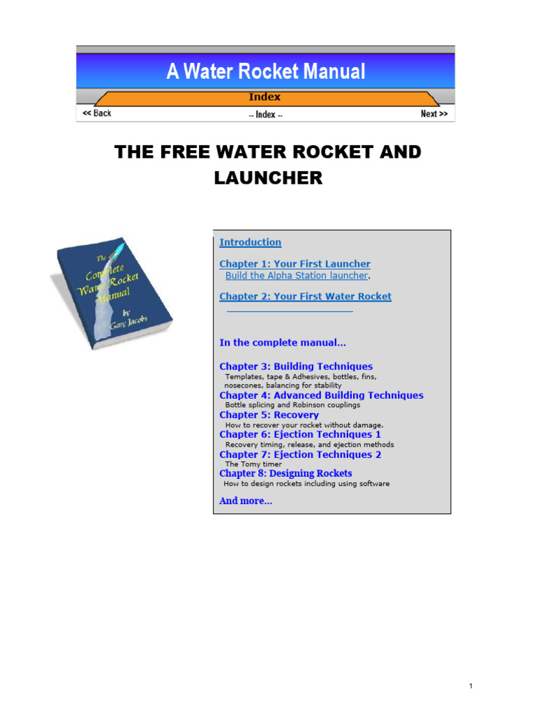 Water Rocket Free Instructions | PDF