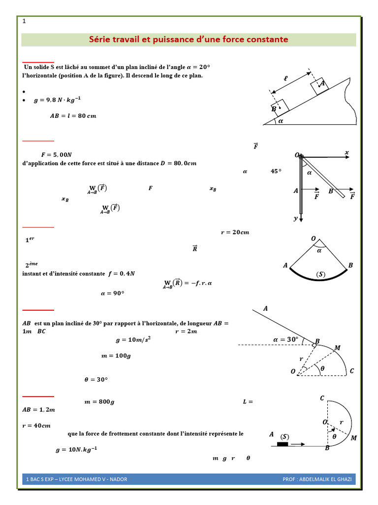 Série Travail Et Puissance D | PDF