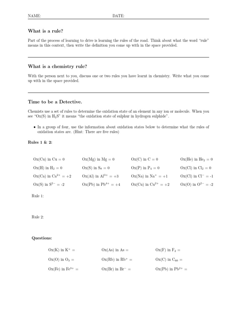 Redox Activity Pdf Redox Technology Engineering