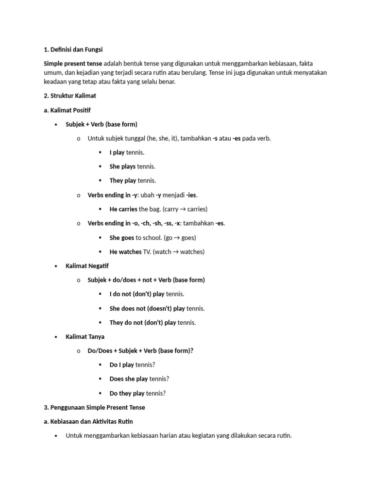 Materi Simple Present | PDF