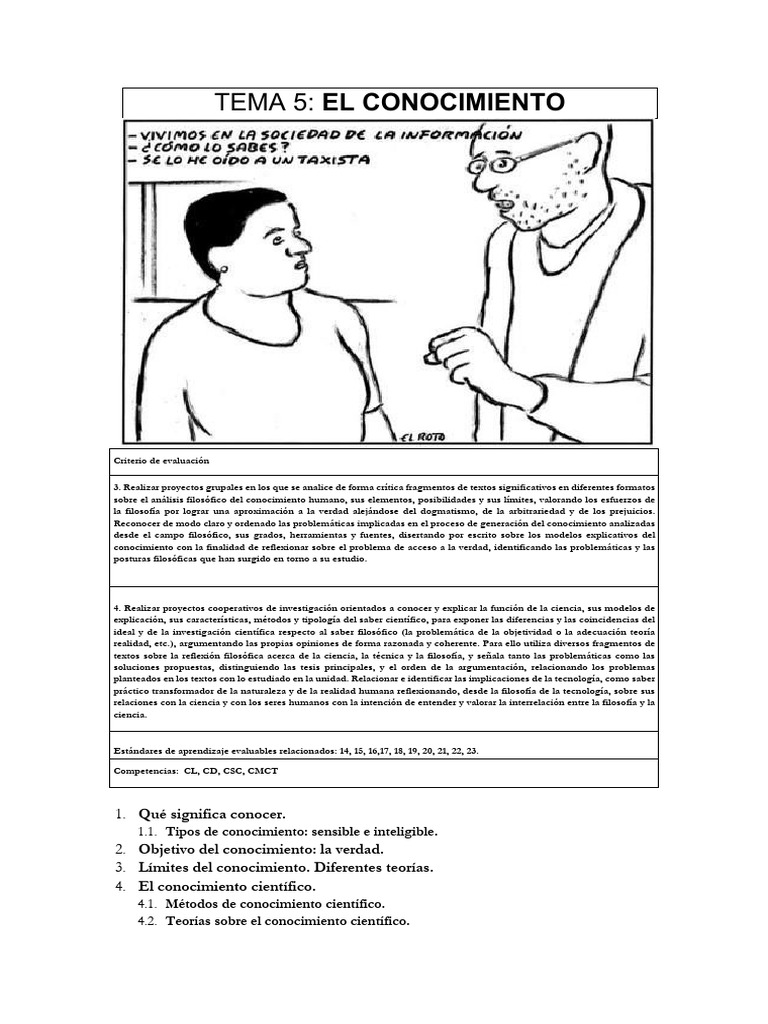 Unidad 5 - El Conocimiento 2 | PDF