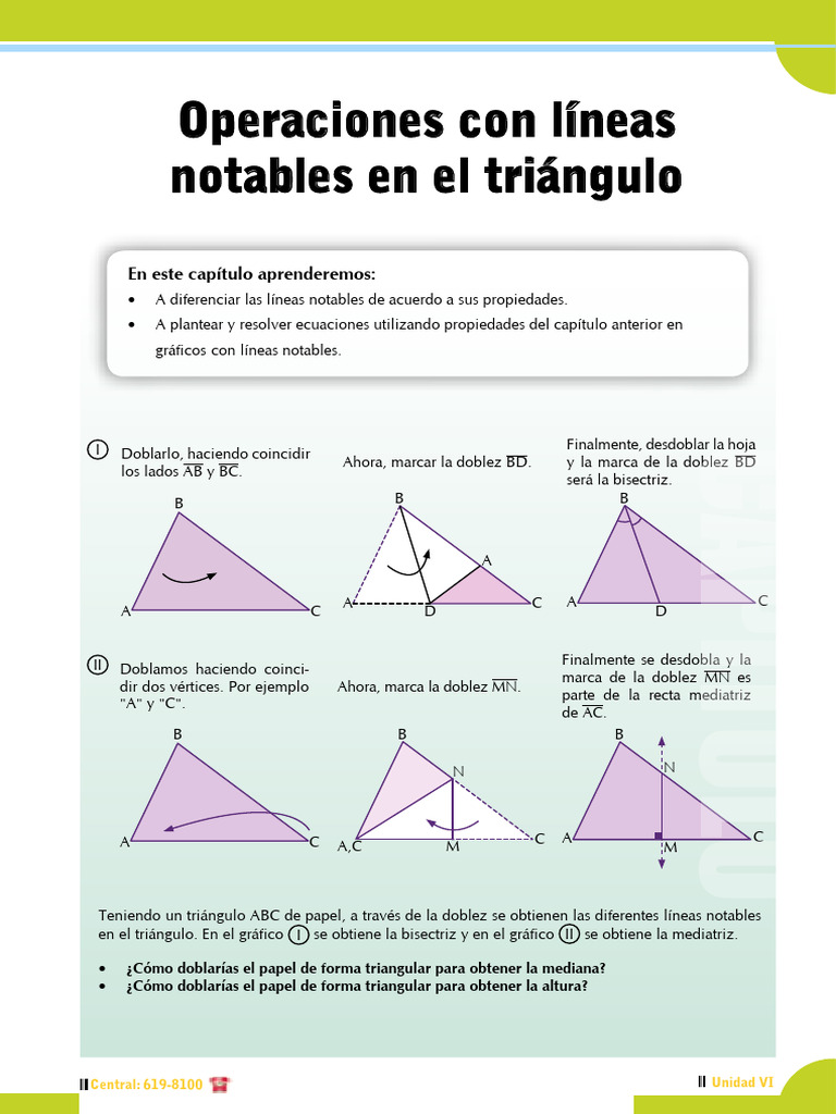 Tema 31 Operaciones Con Lineas Notables en El Triangulo | PDF