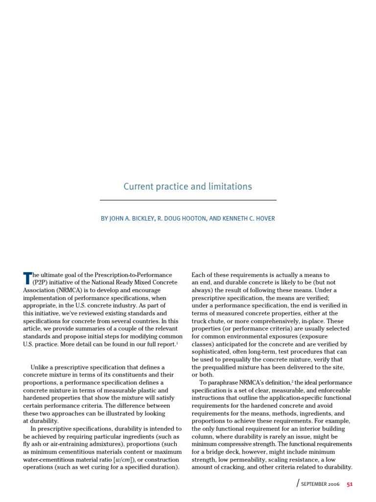 Specifications For Durable Concrete | PDF | Concrete | Science ...