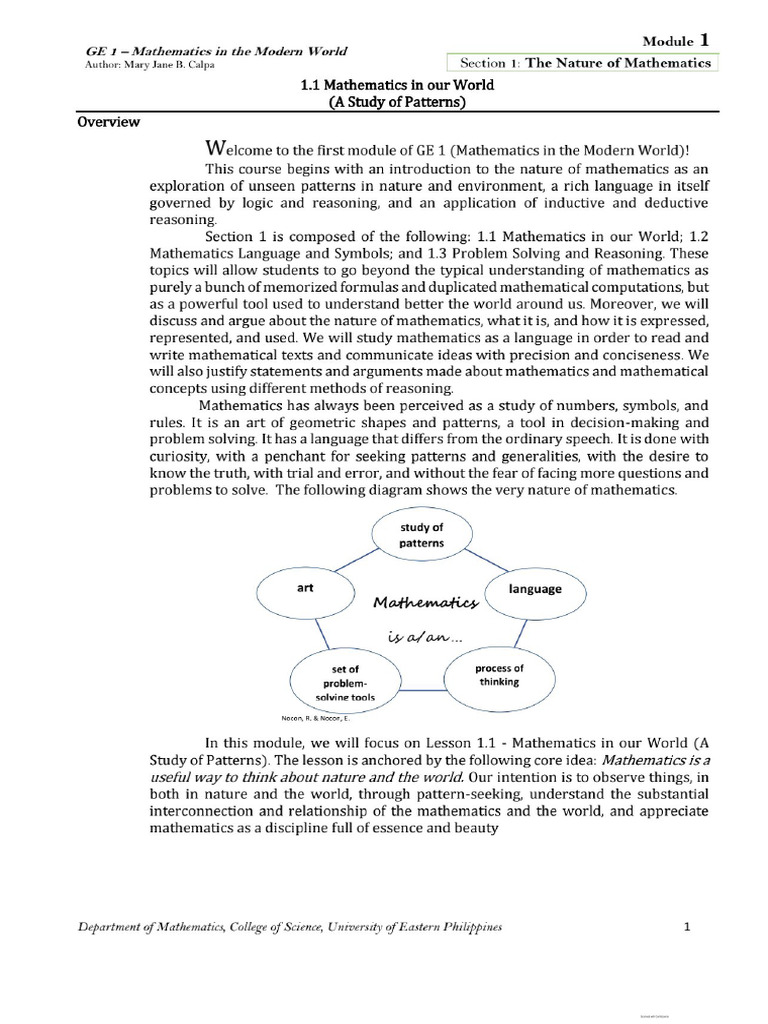 GE1 MMW Module1 | PDF