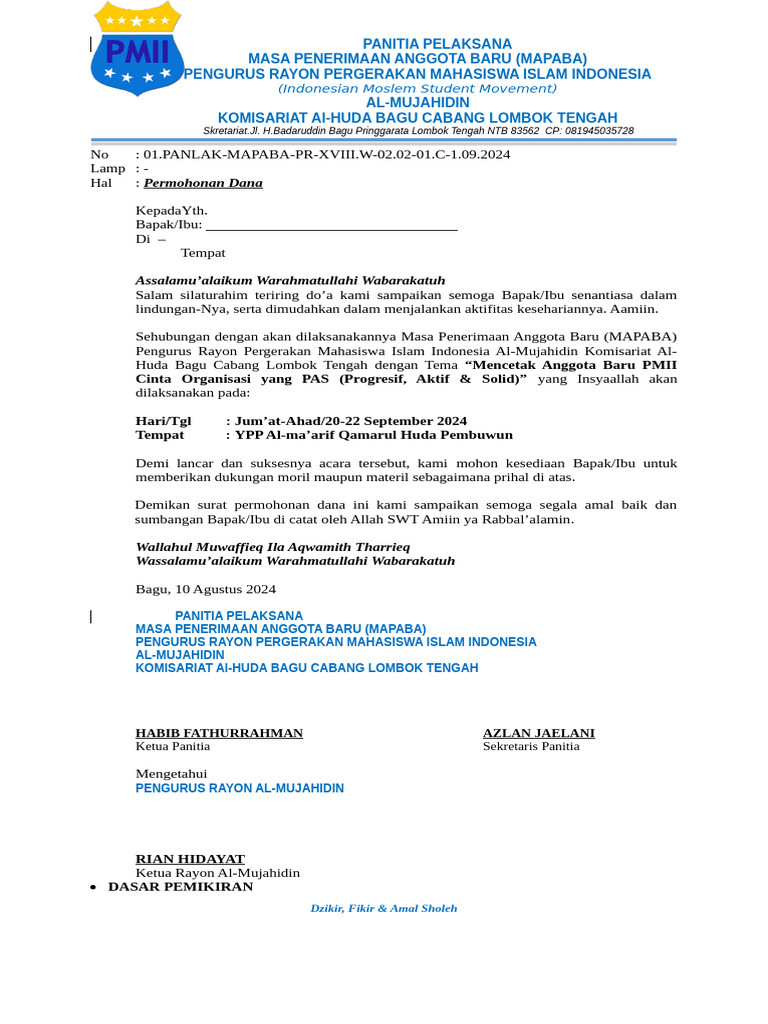 Proposal Mapaba 2024 | PDF