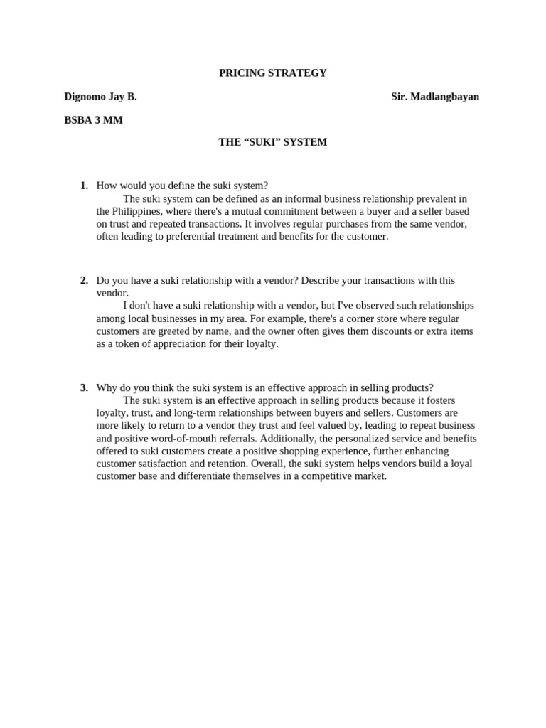 The Suki System | PDF