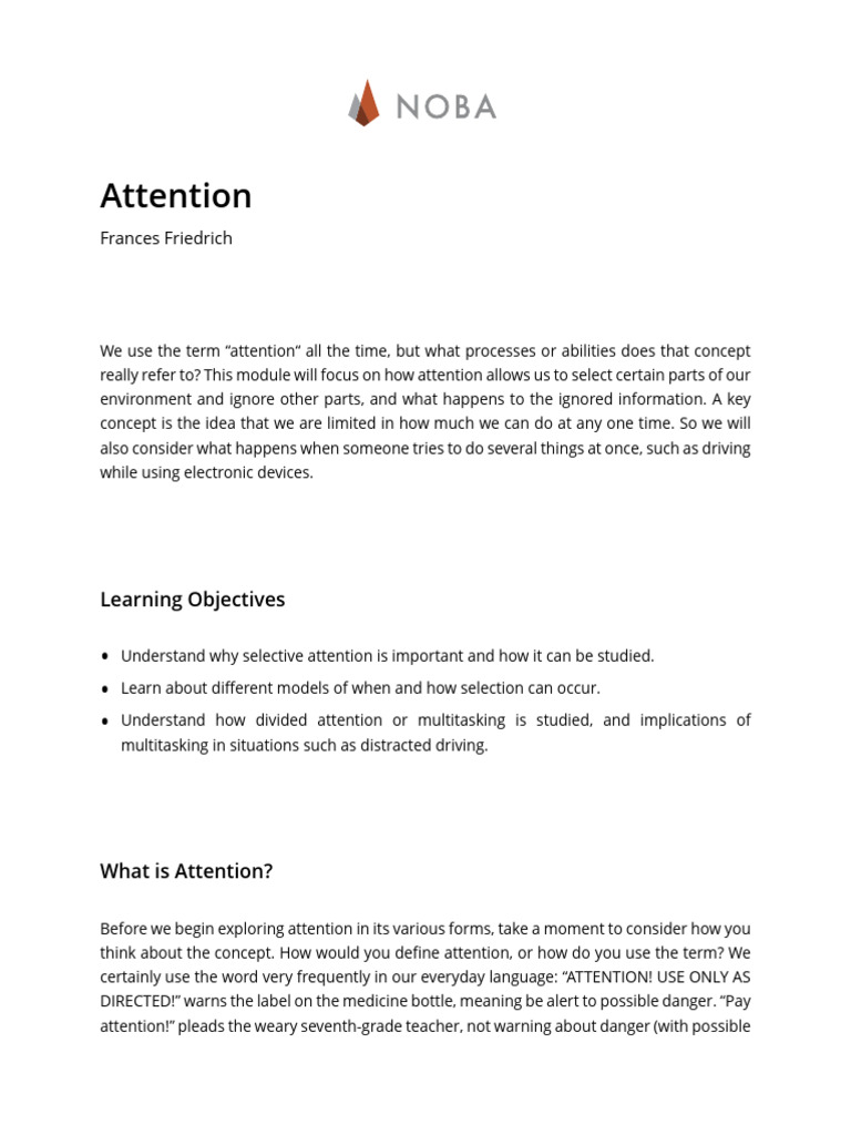 Attention Pdf