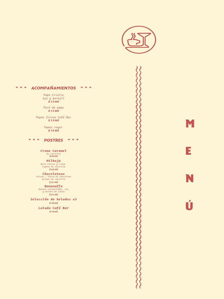 Cafe Bar Universal Menu | PDF