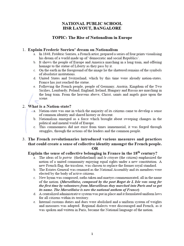 Gr10-The RiseofNationalisminEuropeNOTES | PDF