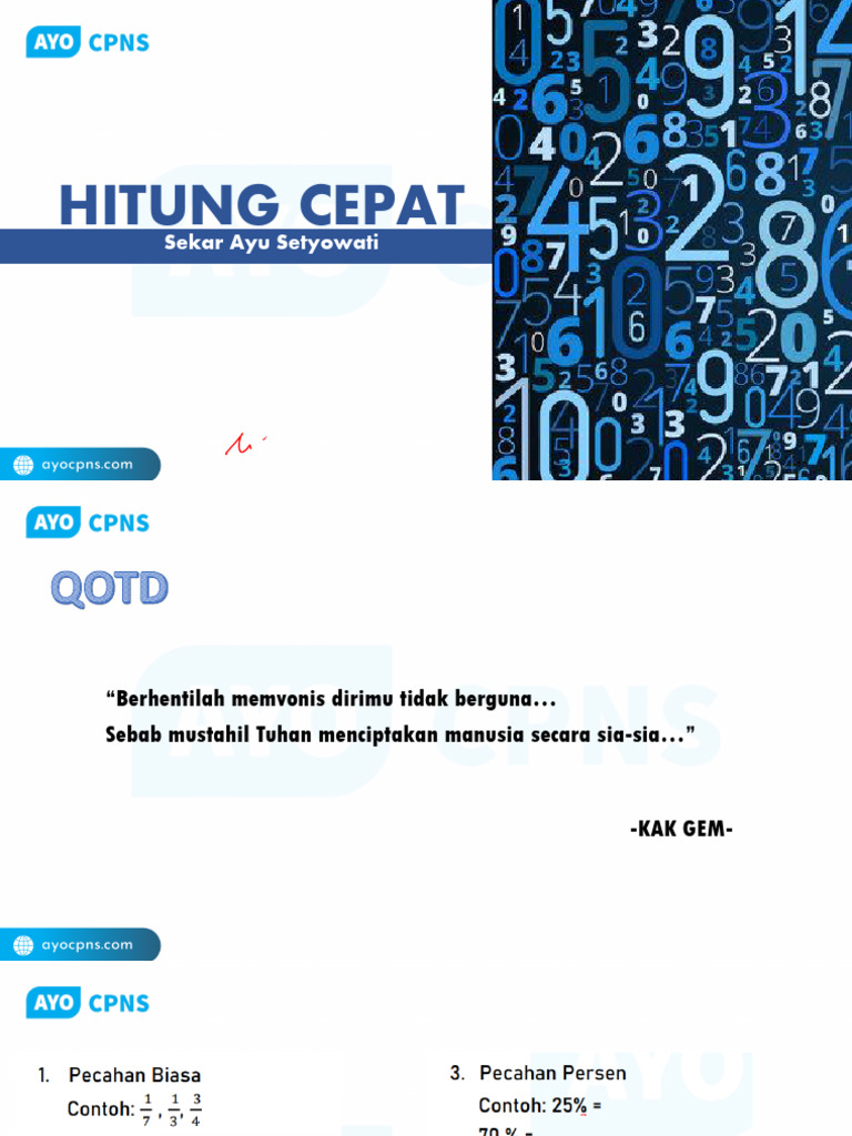 Materi - Hitung Cepat | PDF
