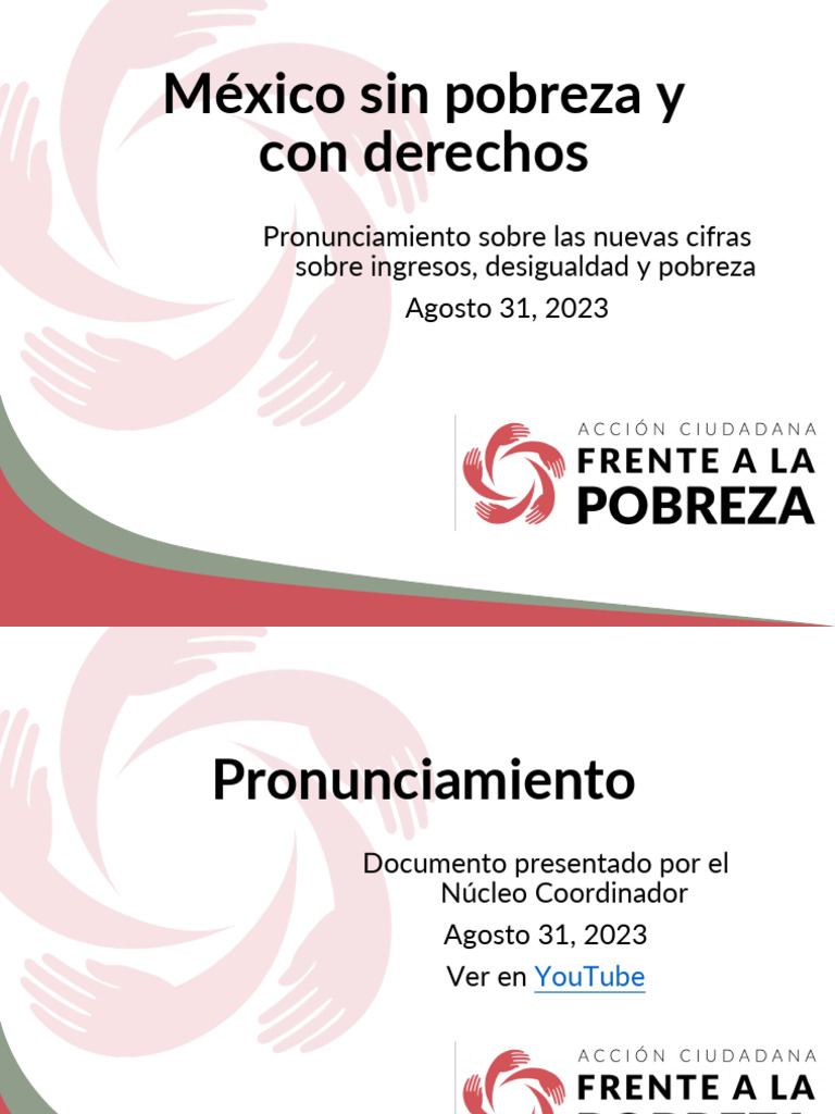 Mexico Sin Pobreza y Con Derechos FINAL | PDF | Pobreza | Pobreza e ...