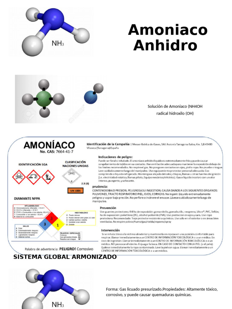 Amoniaco Anhidro | PDF