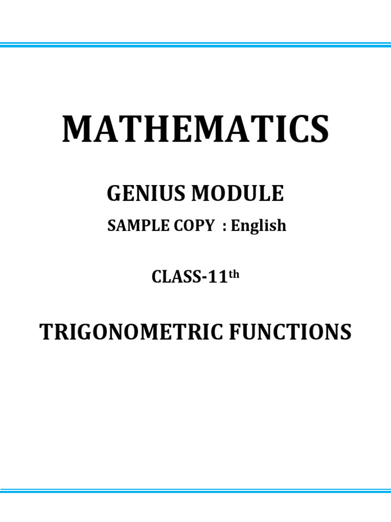 Mathematics Genius Sample English | PDF