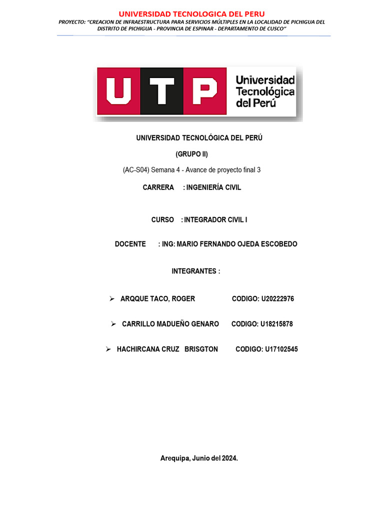 Avance 3 Integrador I .. | PDF