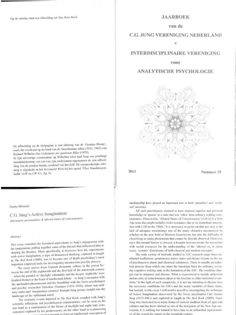 C G Jungs Active Imagination Alternative Pdf