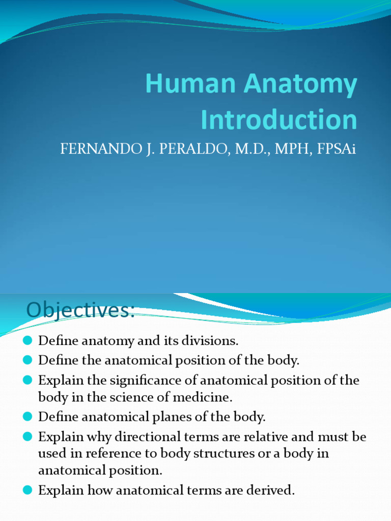 Anatomy-Introduction.ppt | PDF