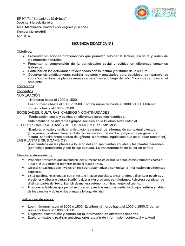 Marzo-Abril 3ro A | PDF