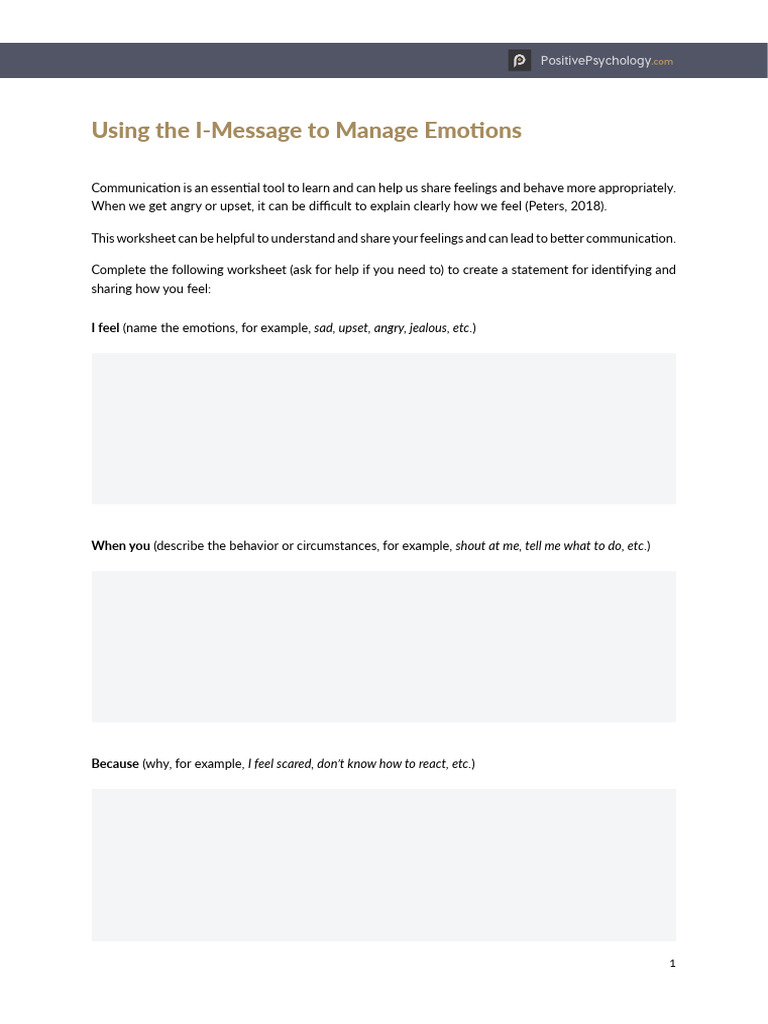 Using-the-I-Message-to-Manage-Emotions | PDF