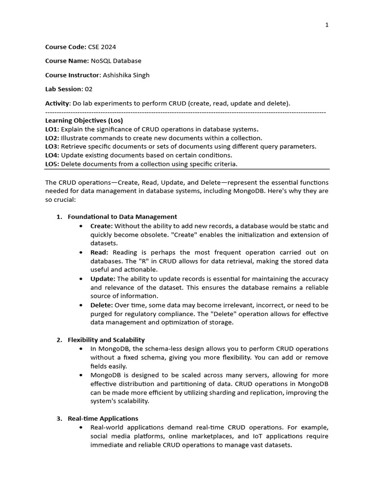Labsheet 2 CRUD | PDF