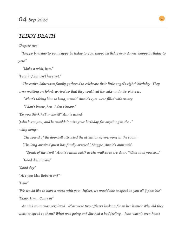 TEDDY DEATH - Chapter 2 | PDF