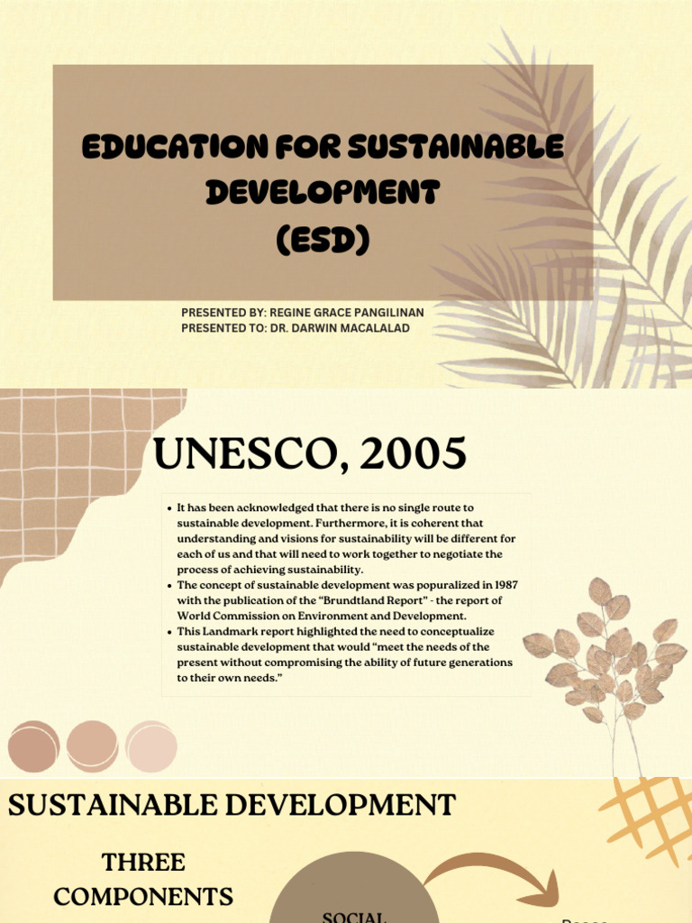 Education for Sustainable Development | PDF