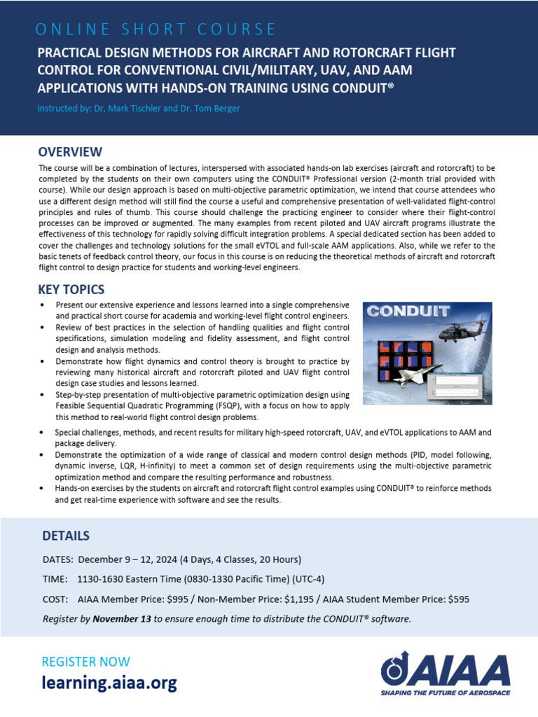 Flight Control Course Flyer 1726502855 | PDF | Aircraft Flight Control ...