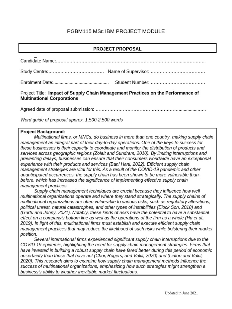 Pgbm115 MSC Ibm Project Module | PDF