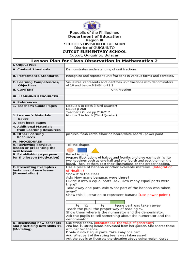 COT LP in Math 2 module 5 | PDF