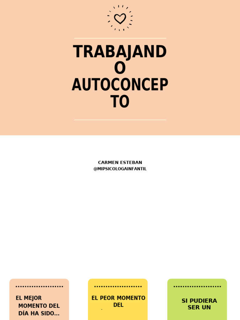 Material para Trabajar El Autoconcepto | PDF