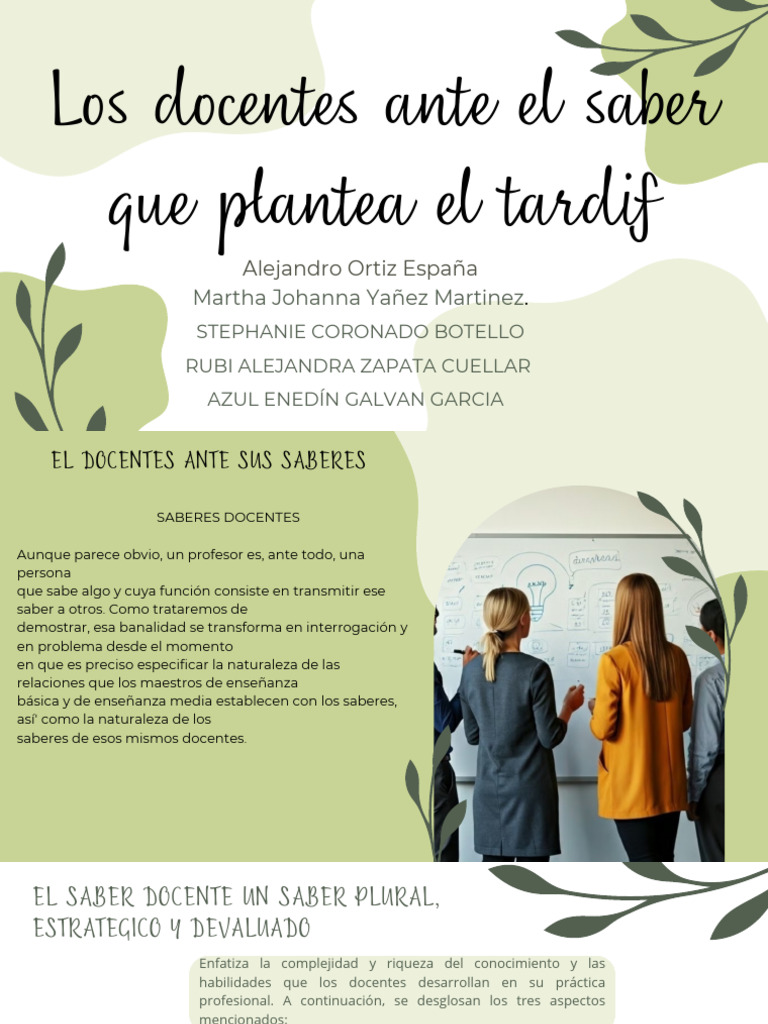 Los Docentes Ante El Saber Fila C.R.a.S.a.J. | PDF