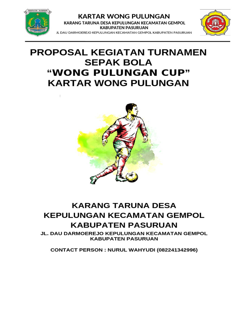 PROPOSAL KEGIATAN TURNAMEN SEPAK BOLA 2024 Edit | PDF