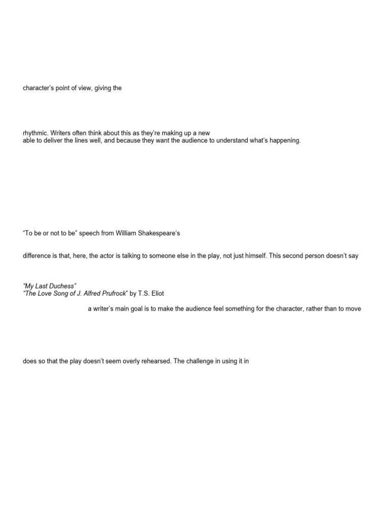 Dramatic Poetry Handout | PDF