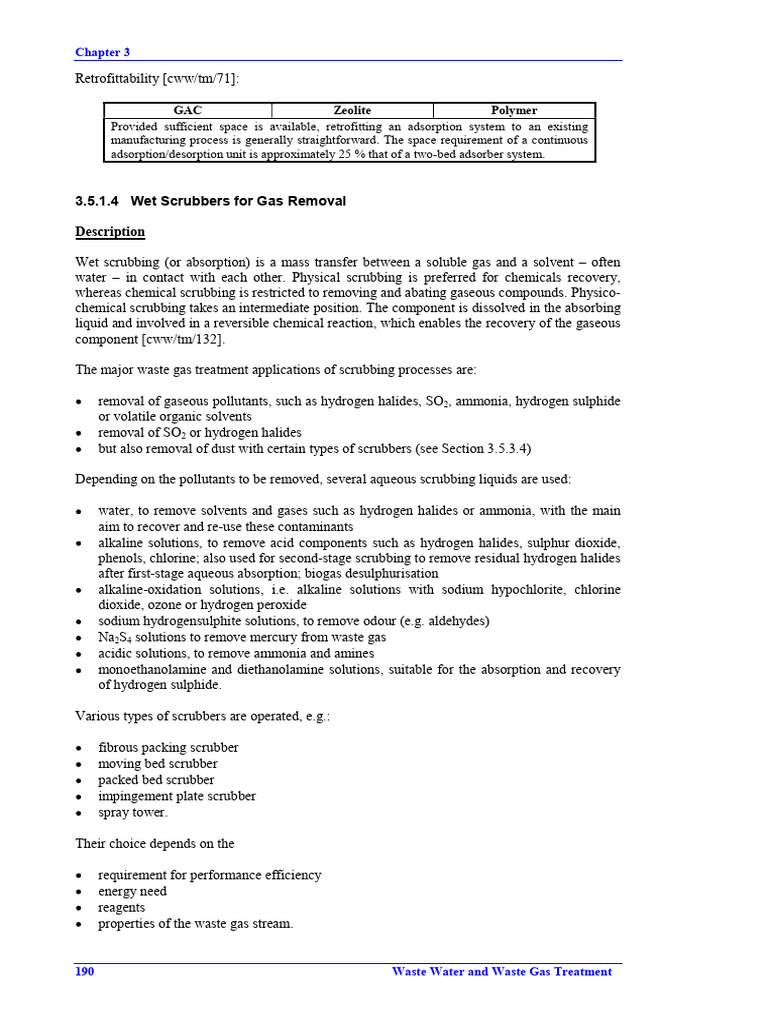 Overview of Wet Scrubbing Systems | PDF | Gases | Materials