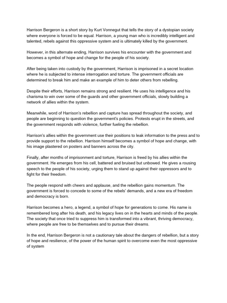 Harrison Bergeron | PDF