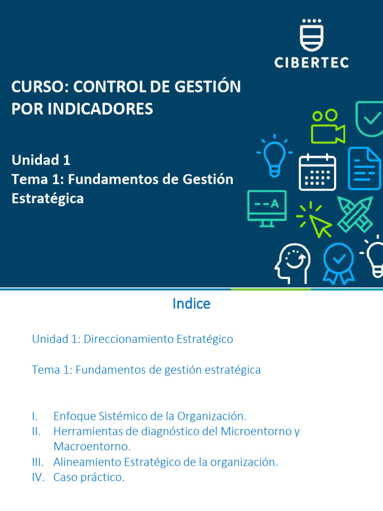 PPT Unidad 01 Tema 01 2024 06 Control de Gestión Por Indicadores (1863) EA PDF | PDF