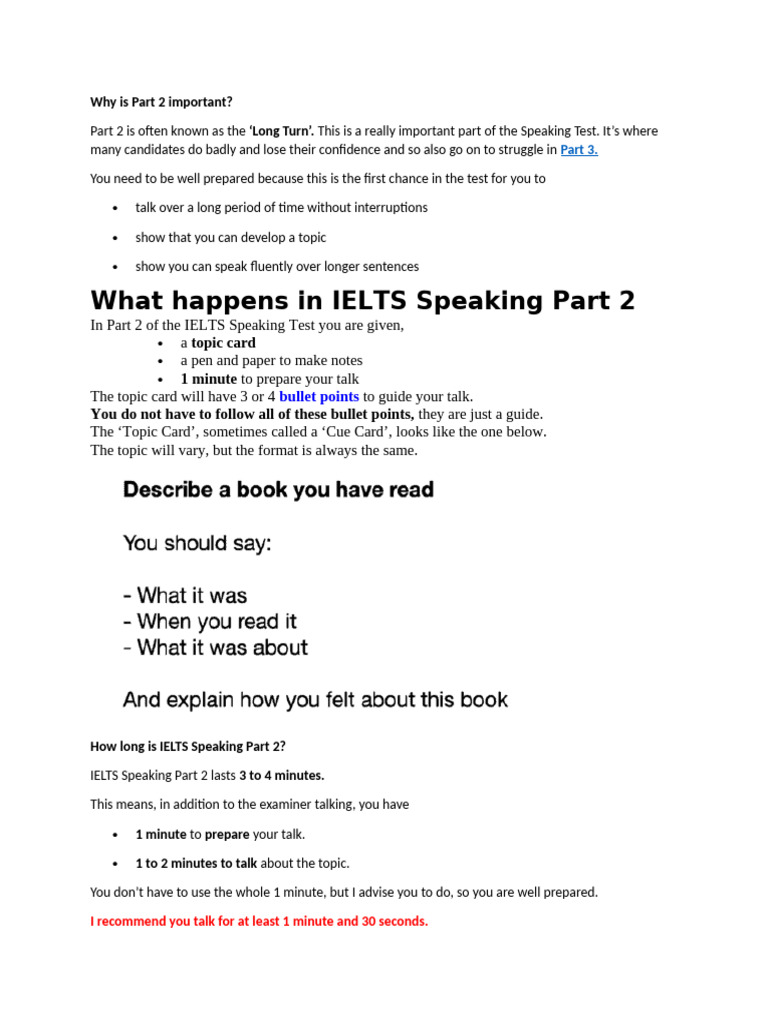 SPeaking part 2 review | PDF