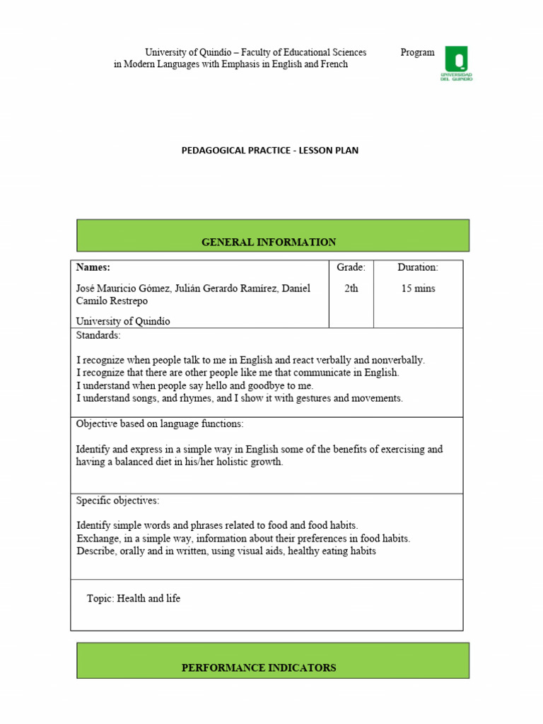 Lesson Plan Format | PDF